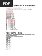 Exercicios de MMC e MDC para 6° Ano Com Gabarito | PDF