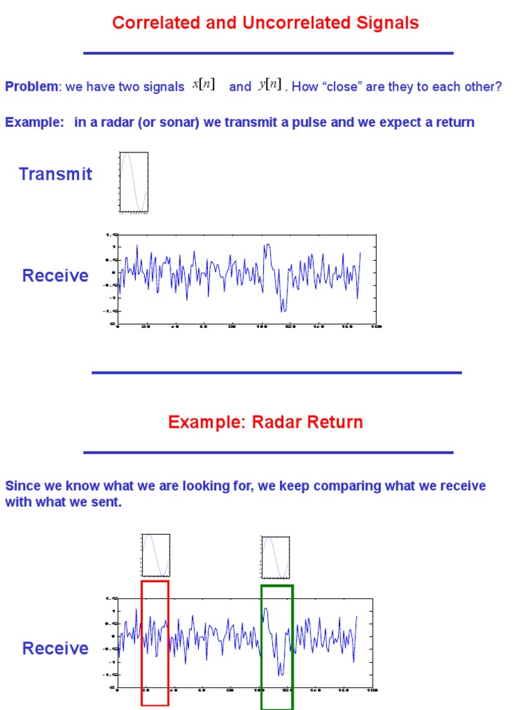 3 Matched Filter | PDF | Correlation And Dependence | Algorithms