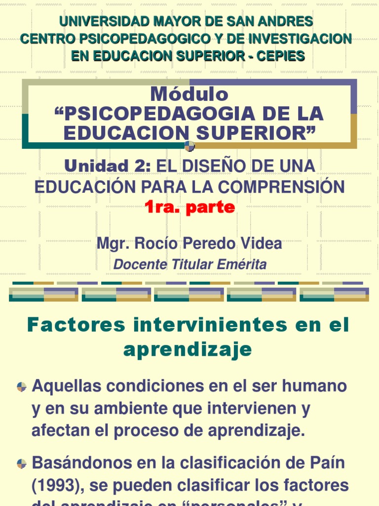 Factores Intervinientes PDF | PDF | Mente | Memoria