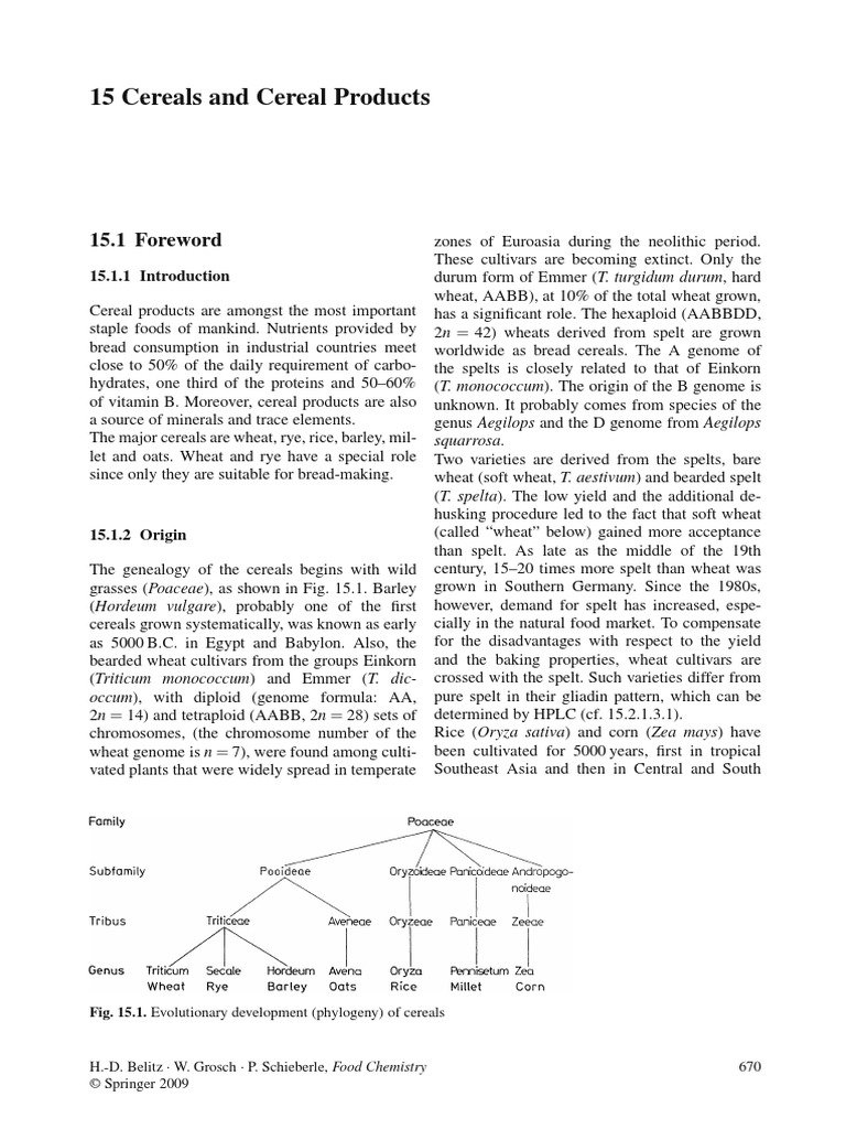 15 Cereals and Cereal Products: 15.1 Foreword | PDF | Cereals | Wheat