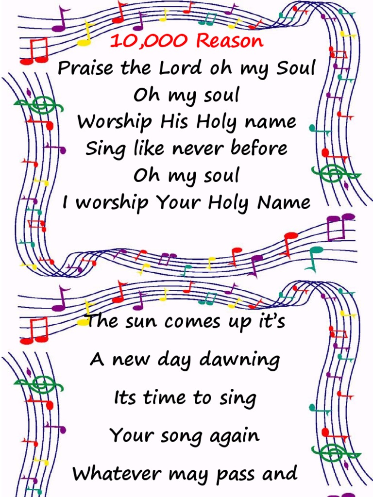 10,000 Reason Lyrics | PDF | Entertainment (General)