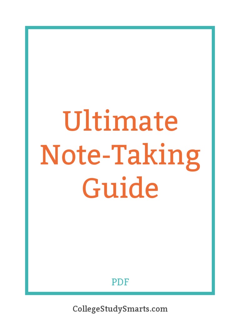 Ultimate Note Taking Guide | PDF | Neuropsychological Assessment ...