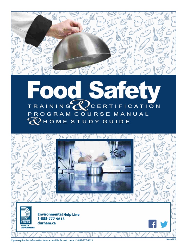 Food Safety: Training Certification Program Course Manual Home Study ...