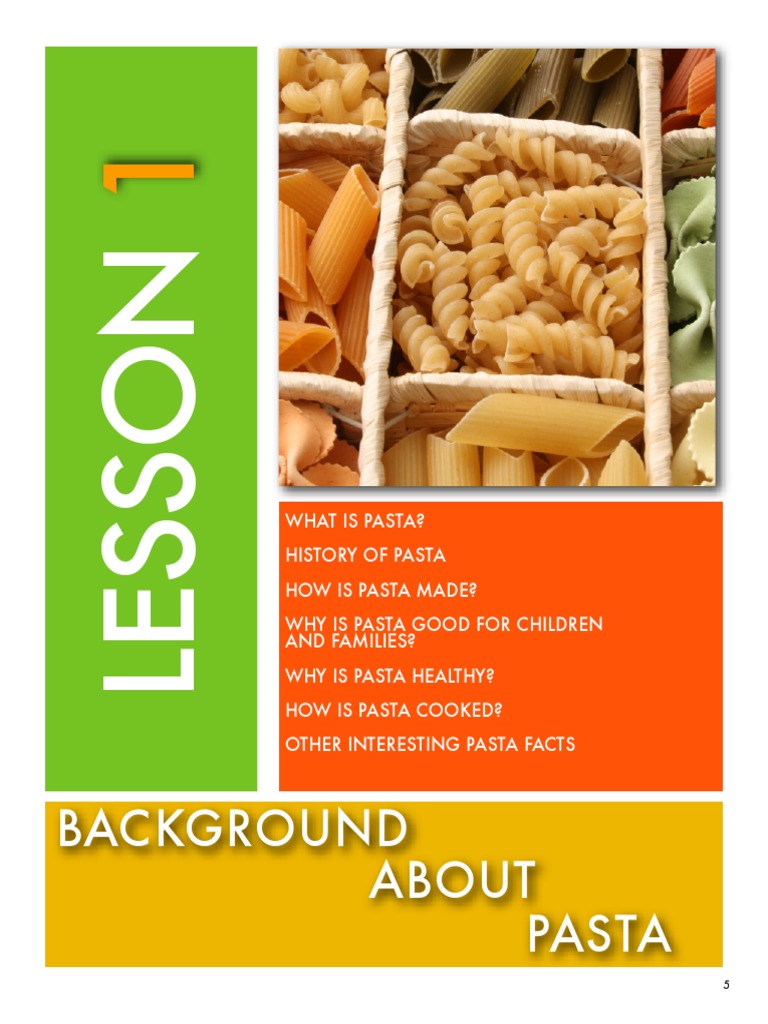Lesson1 Pasta Children World 2.16.09-2 PDF | PDF | Pasta | Soup
