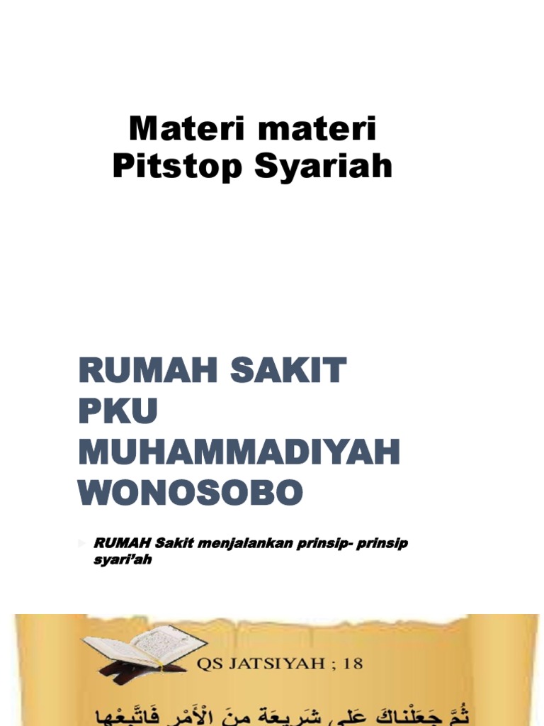Materi Pitstop Syariah PDF | PDF
