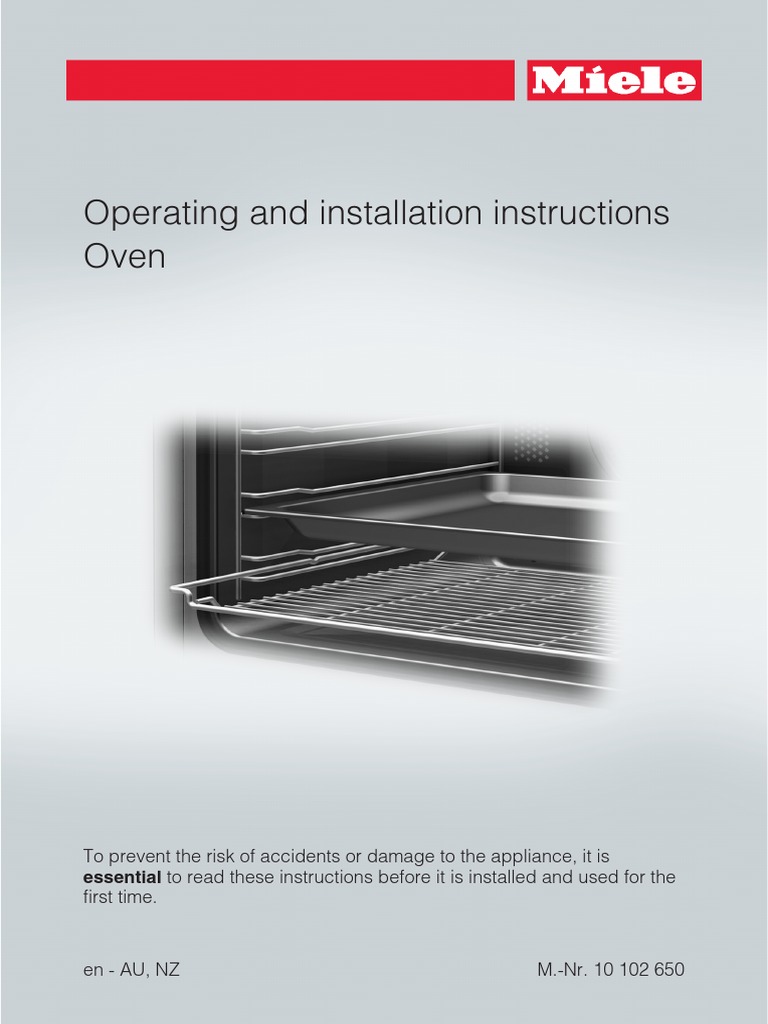 Miele H2661B Electric Wall Oven Installation and Operation Guide PDF ...