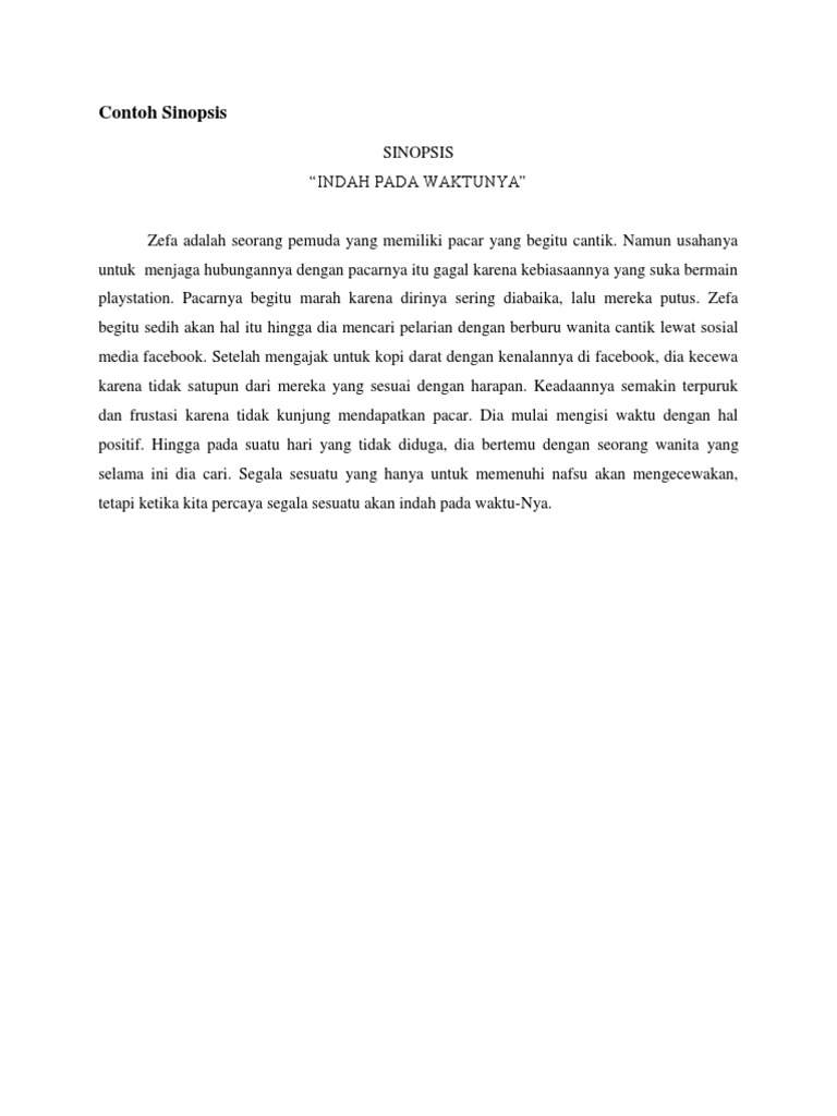 Sinopsis Example | PDF