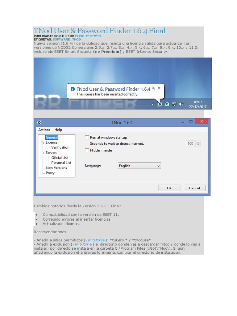 TNod User & Password Finder 1.6.4 | PDF | Informática
