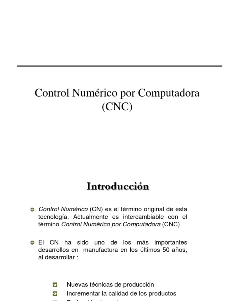 Control Numérico Por Computadora (CNC) | PDF | Control numerico | Programa de computadora