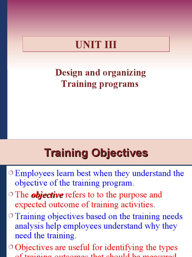 3.1.training Design | PDF | Evaluation | Learning