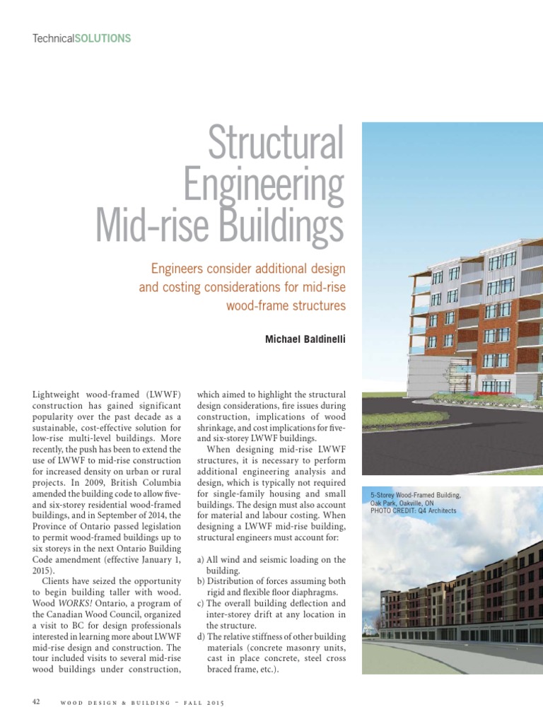Mid-Rise Wood Frame Structural Design | PDF | Framing (Construction) | Wood