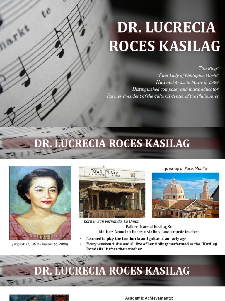 Lucrecia Kasilag: Pioneer of Philippine Music | PDF | Performing Arts ...