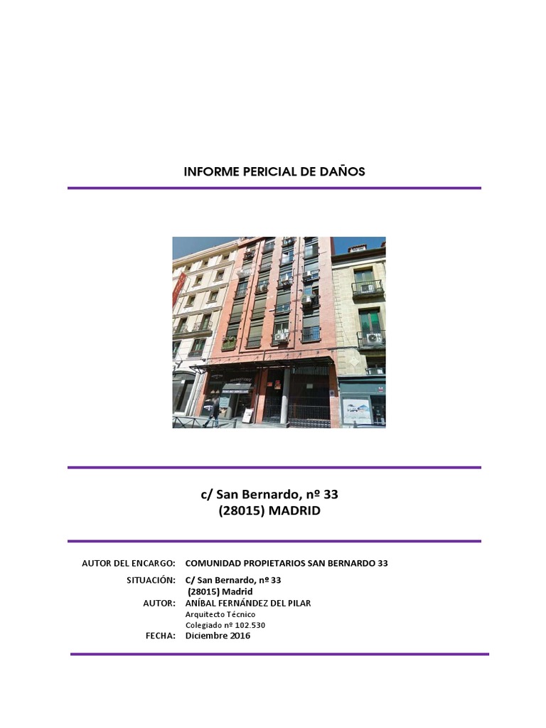 Informe Pericial PDF | PDF | Madrid | Arquitecto
