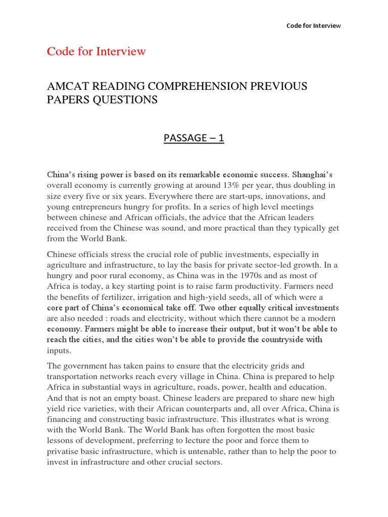2 - Amcat Reading Comprehension | PDF | World Bank | Structural Adjustment
