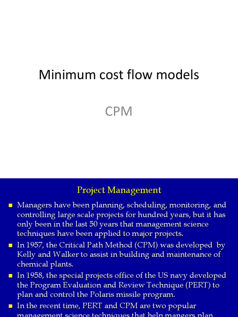 PERT and CPM Models | PDF | Analysis | Applied Mathematics