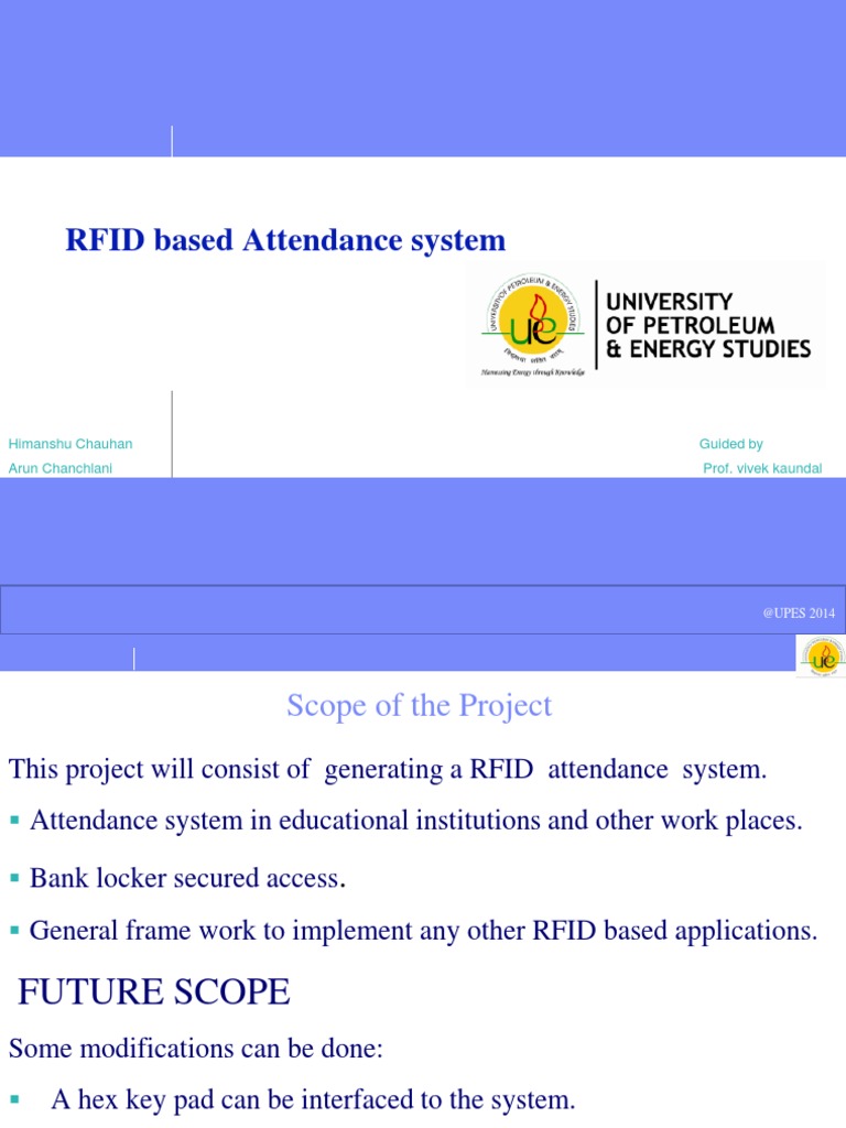 Rfid Based Attendance System | PDF | Radio Frequency Identification ...