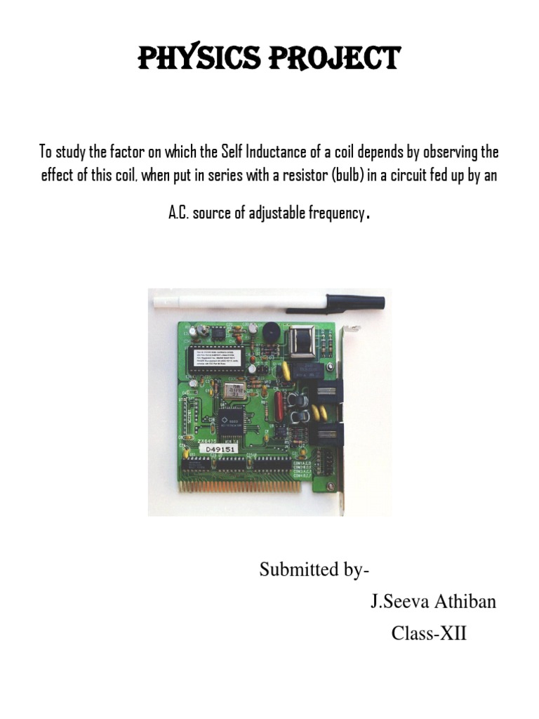 Aditya Academy Secondary Physics Project | PDF | Inductor | Inductance