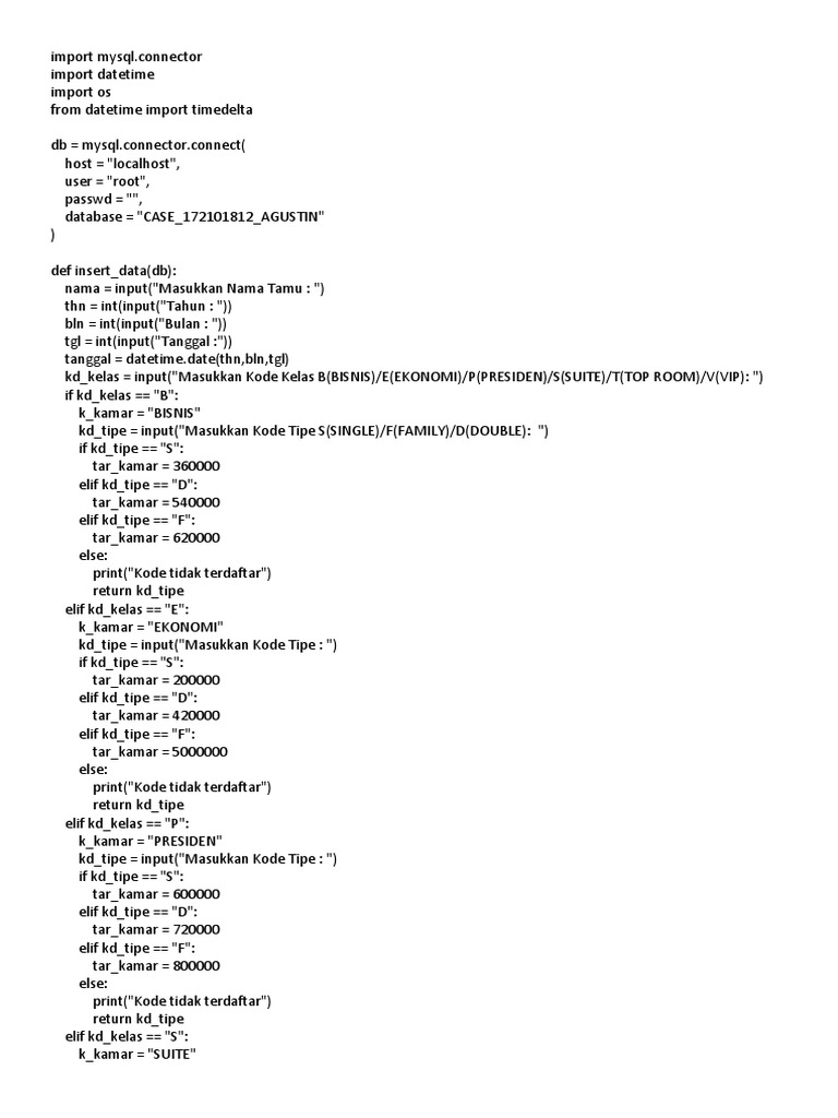 Kisi Kisi Python | PDF