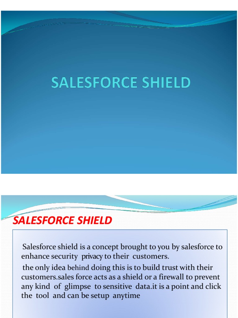 Salesforce Shield PDF | PDF | Technology & Engineering