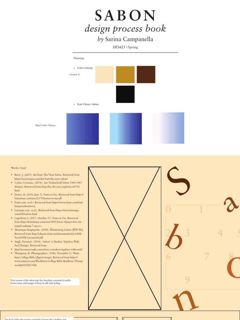 Design Process Book: Sabon | PDF | Communication Design | Graphic Design