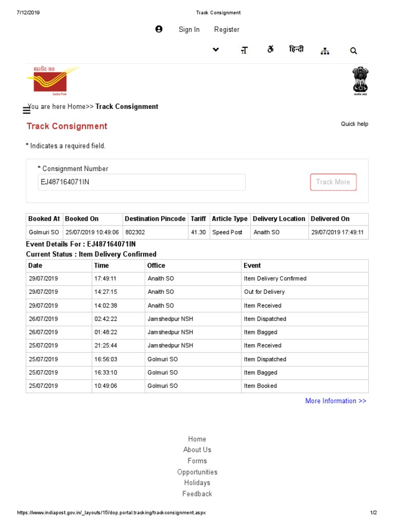 Track Consignment PDF | PDF | Freight Transport | Postal System