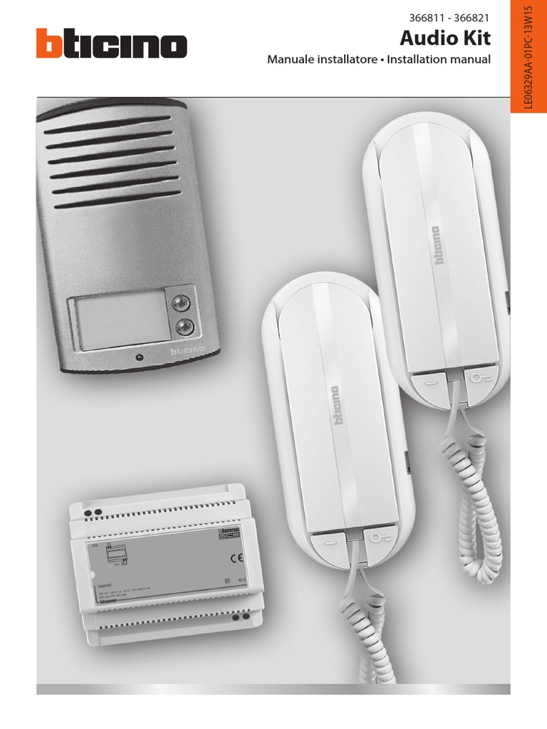 Intercomunicador BTICINO | PDF | Equipo de telecomunicaciones | Electrónica