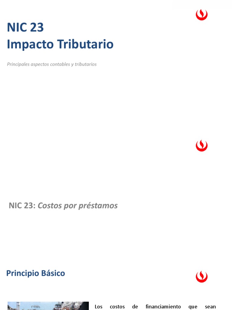 Nic 23 Impacto Tributario | PDF | Interés | Impuesto sobre la renta