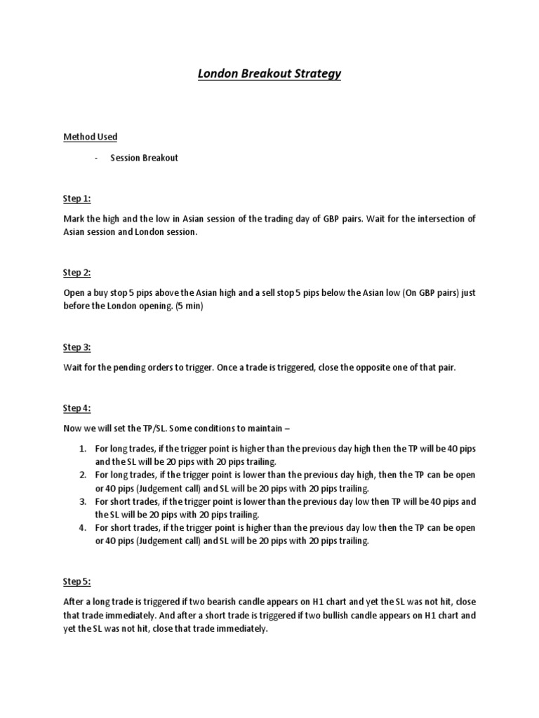 London Breakout Strategy | PDF