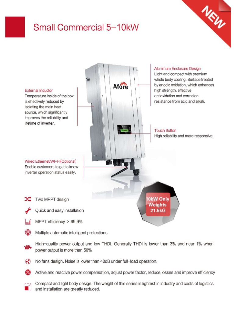 1.5-10 KW Afore Inverter | PDF