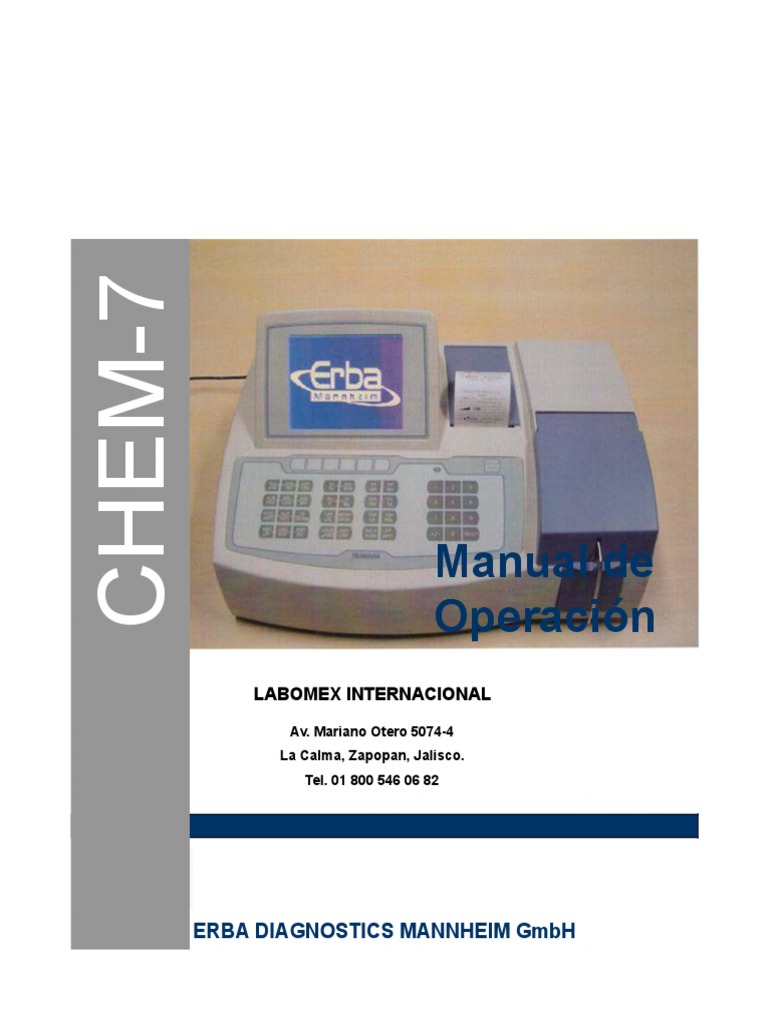 Manual Chem 7 | PDF | Calibración | Impresora (Computación)