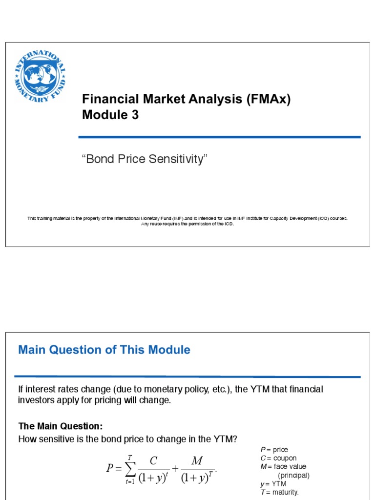 Bond Price Sensitivity to YTM Changes | PDF | Bond Duration | Bonds ...