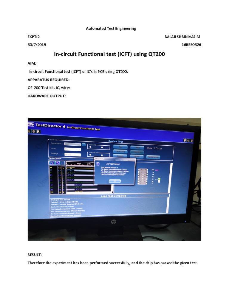 In-Circuit Functional Test (ICFT) Using QT200 | PDF