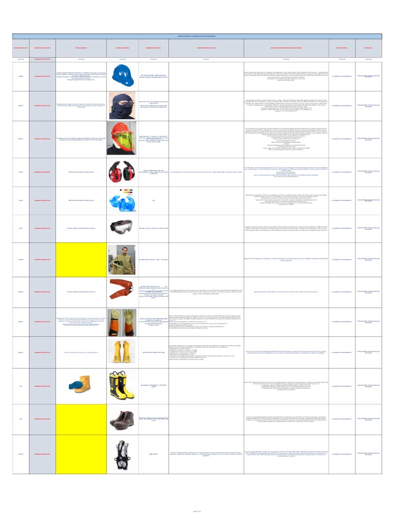 EPP MATRIZ ELECTRICOS SEP 23.xlsx | Guante | Aislador (Electricidad)