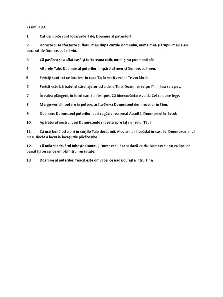 Psalmul 83 | PDF
