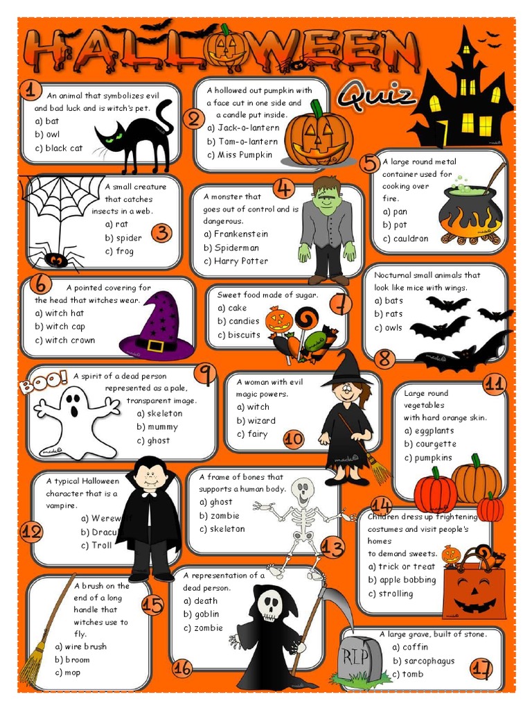 Halloween Quiz and Worksheets | PDF | Trick Or Treating