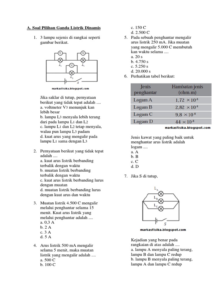 Soal Listrik Dinamis | PDF