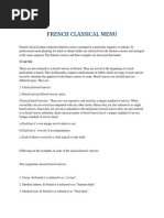 17-Course French Classical Menu Guide | PDF | Hors D'oeuvre | Pasta