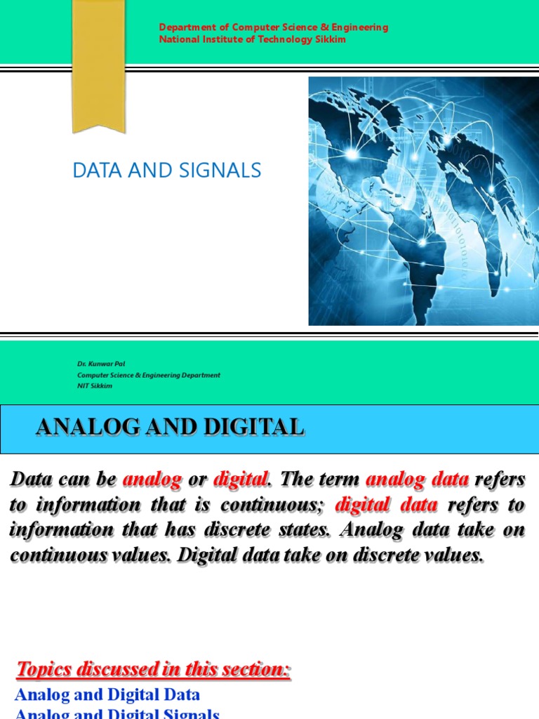 Analysis of Analog and Digital Signals for Data Communication | PDF | Signal To Noise Ratio ...