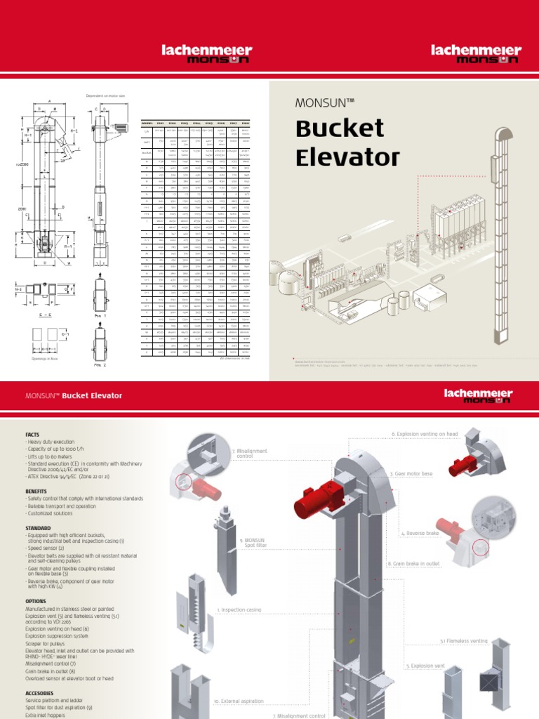 Bucket Elevator - Lachenmeier Monsun | PDF | Elevator | Mechanical Engineering