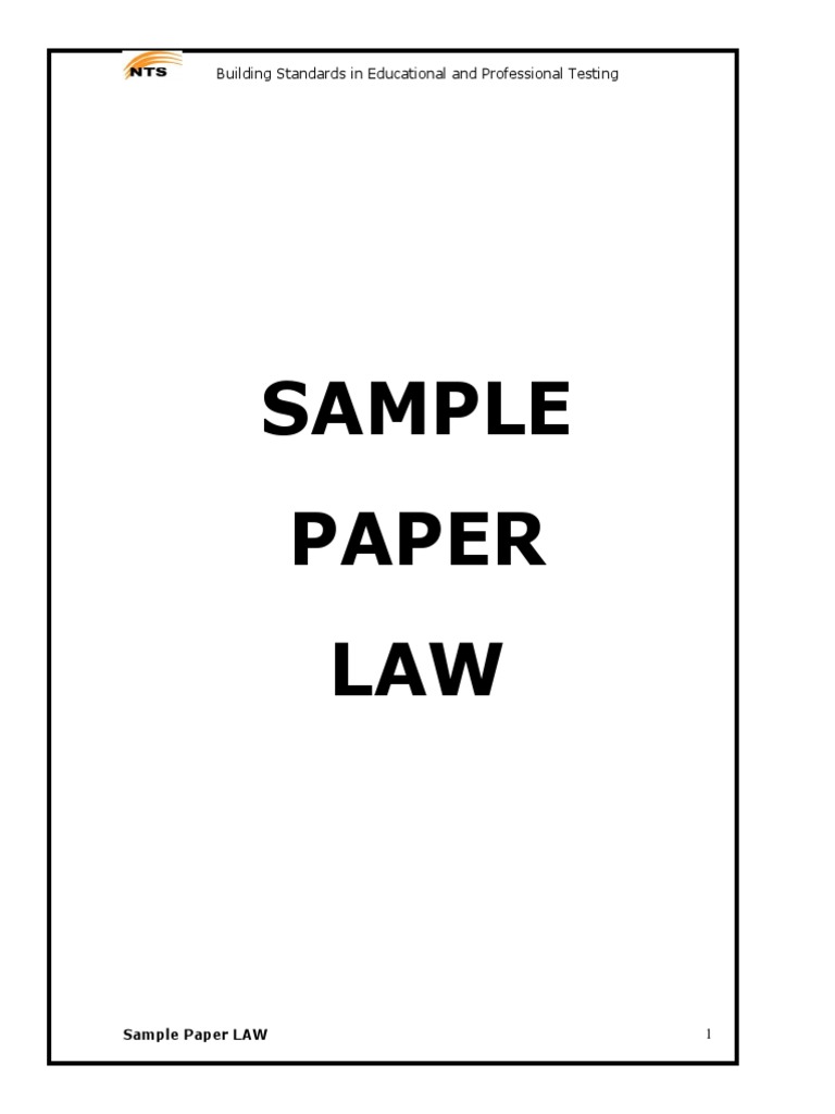 NTS Sample Paper | PDF | Humanities | Question
