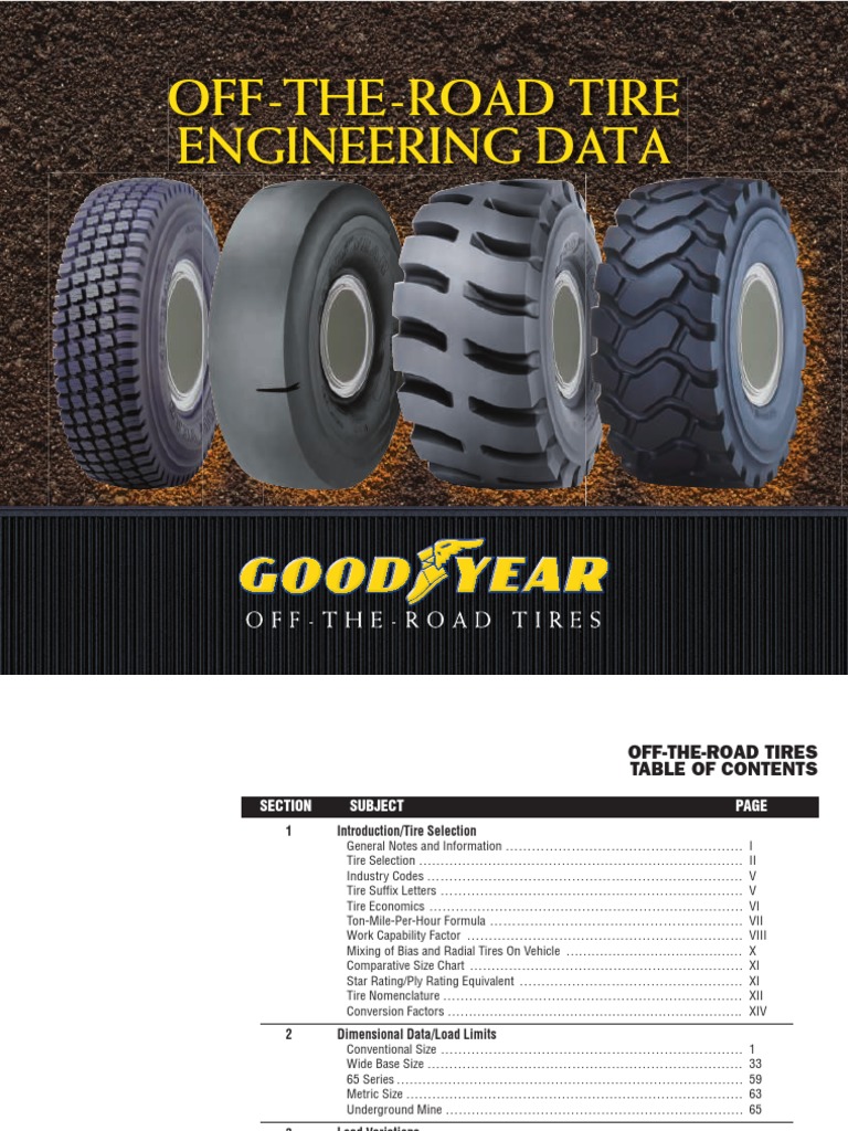 Goodyear OTR databook2005.pdf | Tire | Transportation Engineering