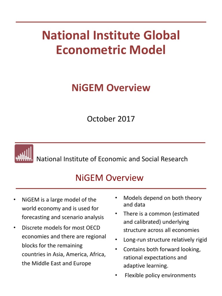 1-Oct 2017 NiGEM Overview | PDF | Economics | Prices