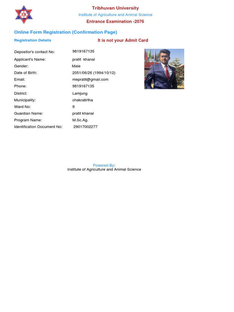 Registration Confirmation Page | PDF