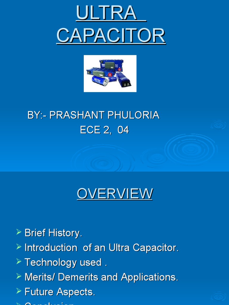 Ultra Capacitors: Overview and Applications | PDF