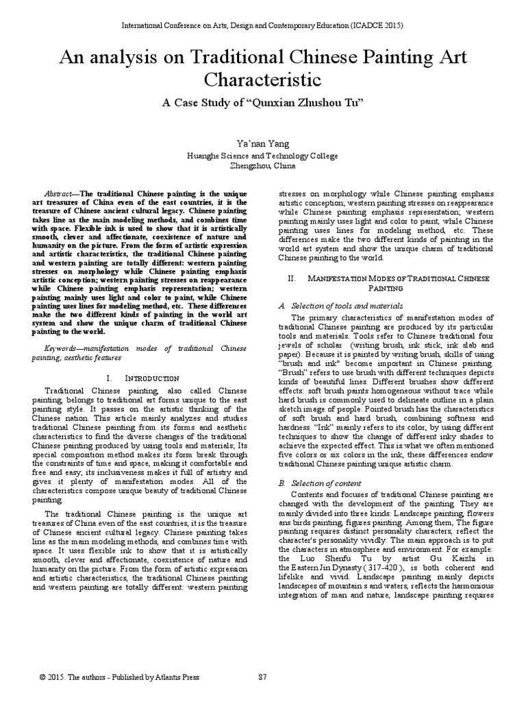 An Analysis On Traditional Chinese Painting Art Characteristic | PDF ...