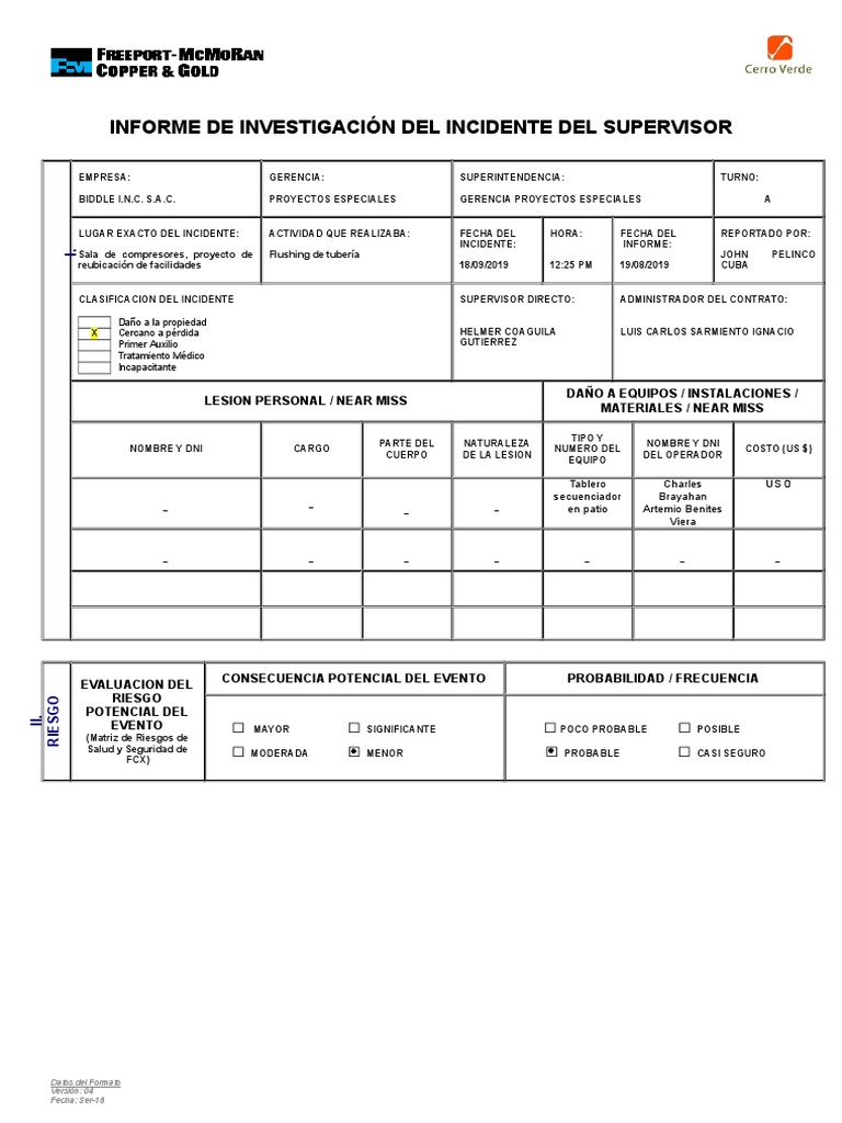 Formato 03 Reporte Investigación Incidente Supervisor - v04 ACR NEAR ...