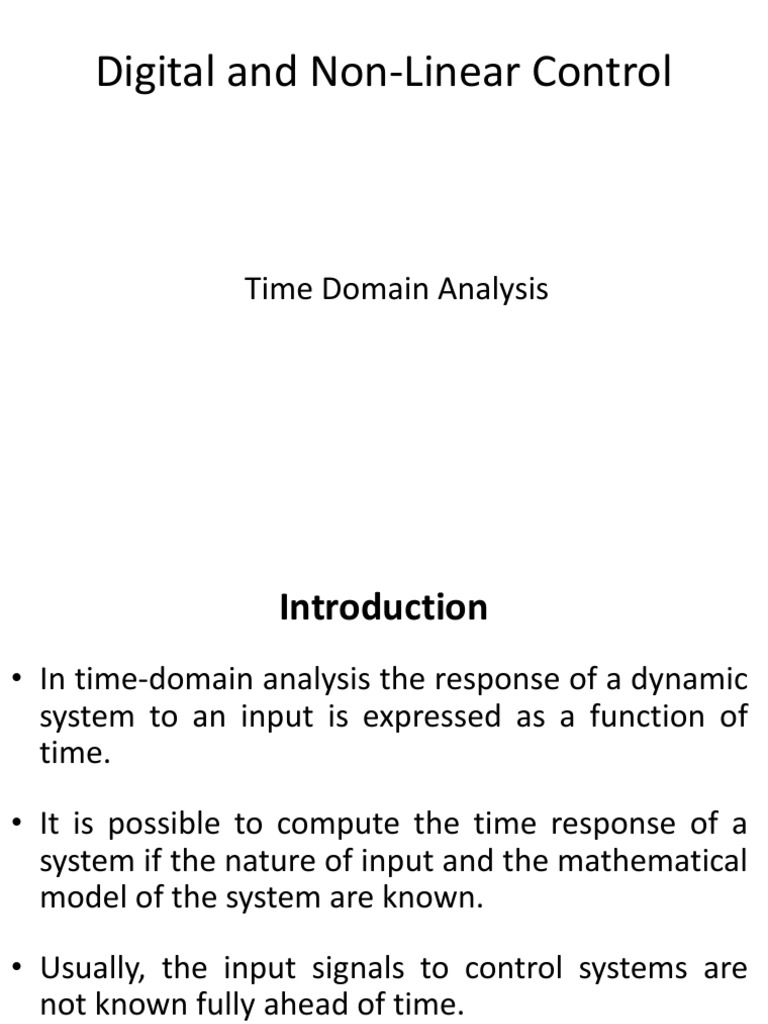 REPASO - TimeDomainAnalysis | PDF | Control Theory | Steady State