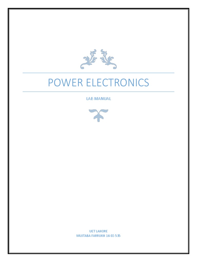 Power Electronics: Lab Manual | Download Free PDF | Rectifier | Power ...