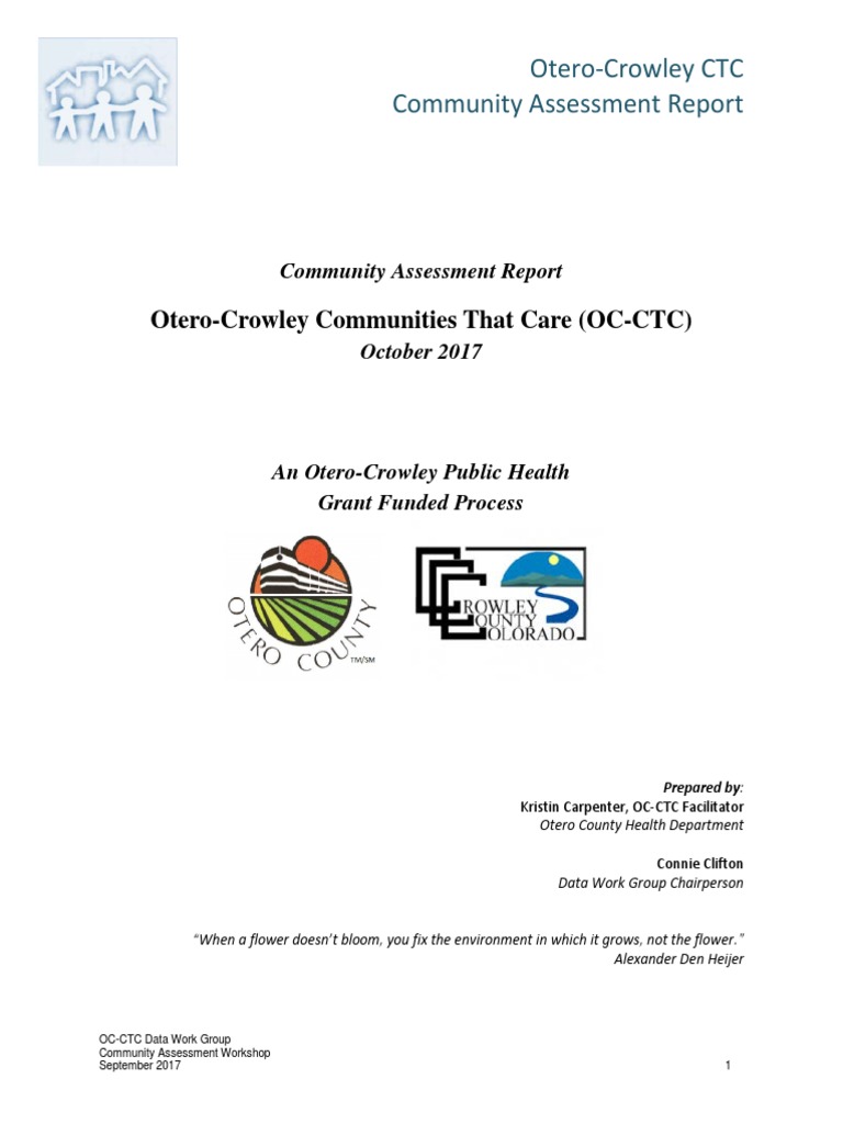 Community Assessment Report OC-CTC | PDF | Substance Abuse ...