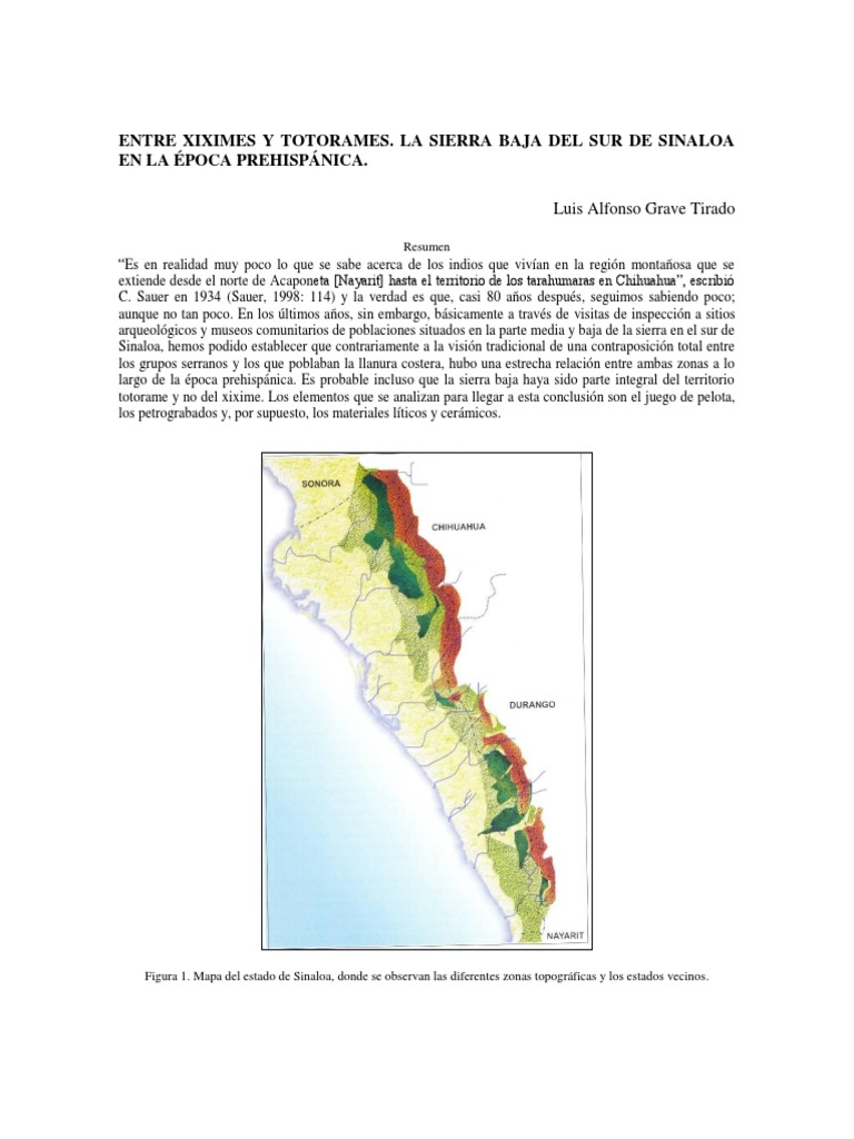 Xiximes y Totorames en Sinaloa Prehispánica | PDF | México | Cerámica